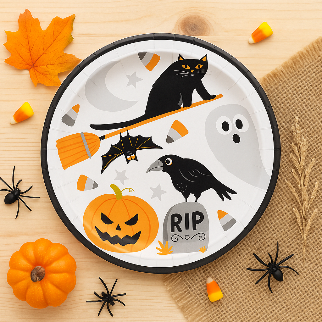 Bats & Boos Halloween 9" Plates 8ct – BalloonFactory.ie