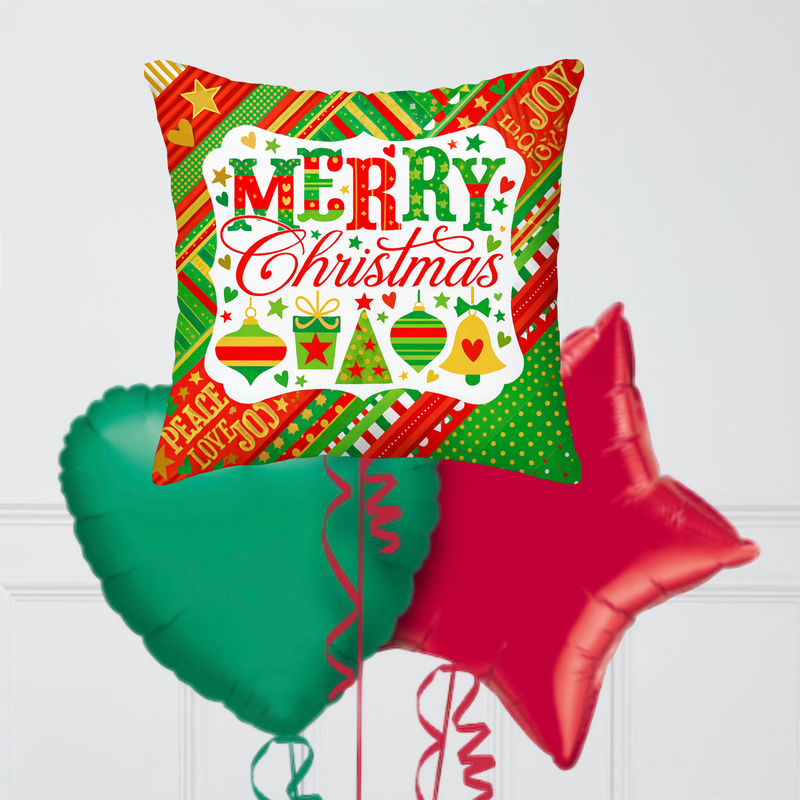 Christmas Small Elements Inflated Foil Balloon Bunch | Balloonfactory ...