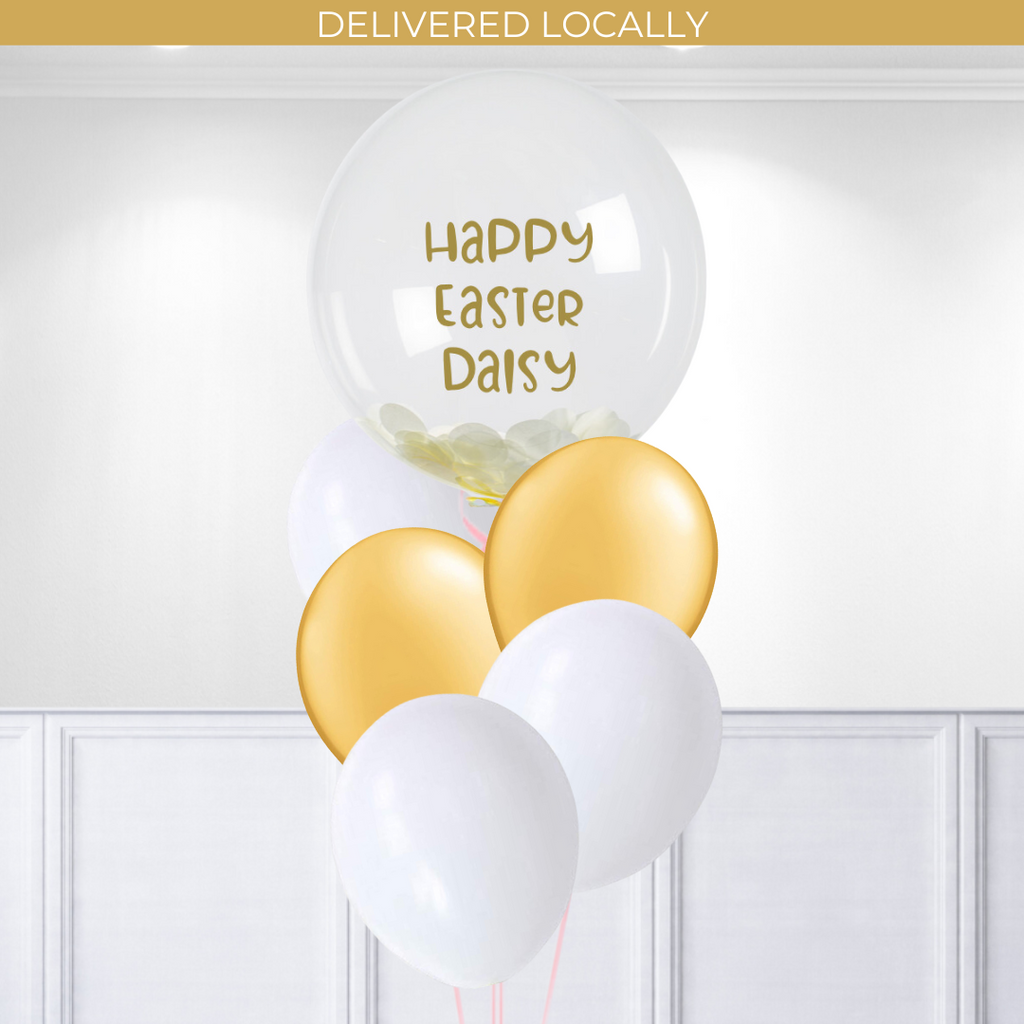 Personalised Easter Bubble Latex Bunch – BalloonFactory.ie