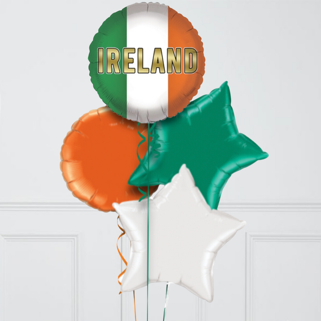 Ireland Themed Inflated Foil Balloon Bunch | Balloonfactory.ie ...
