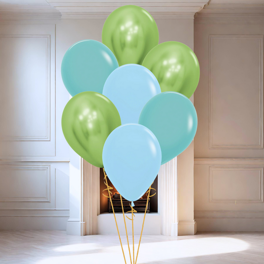 Blue Lagoon Party Helium Latex Balloon Bunch | Balloonfactory.ie ...