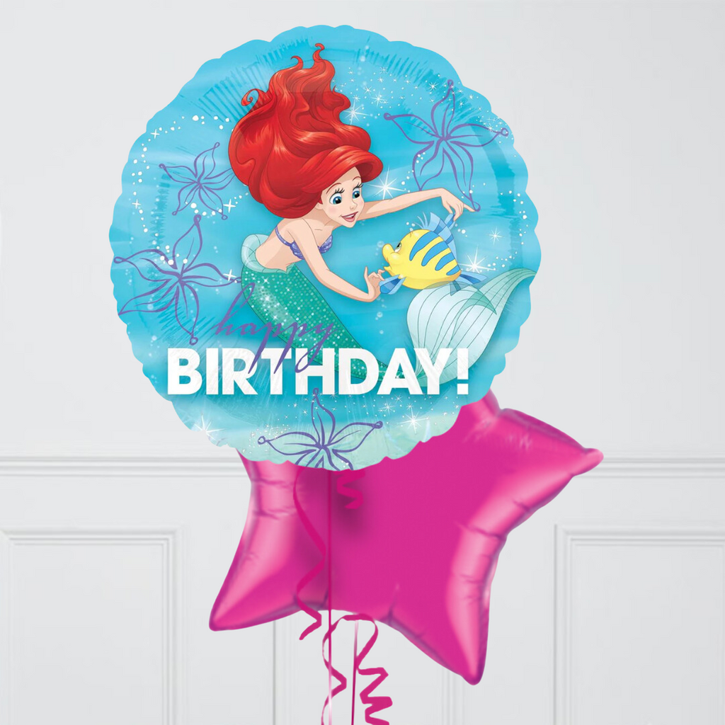 Little Mermaid Ariel Birthday Inflated Balloon Bunch | Balloonfactory ...