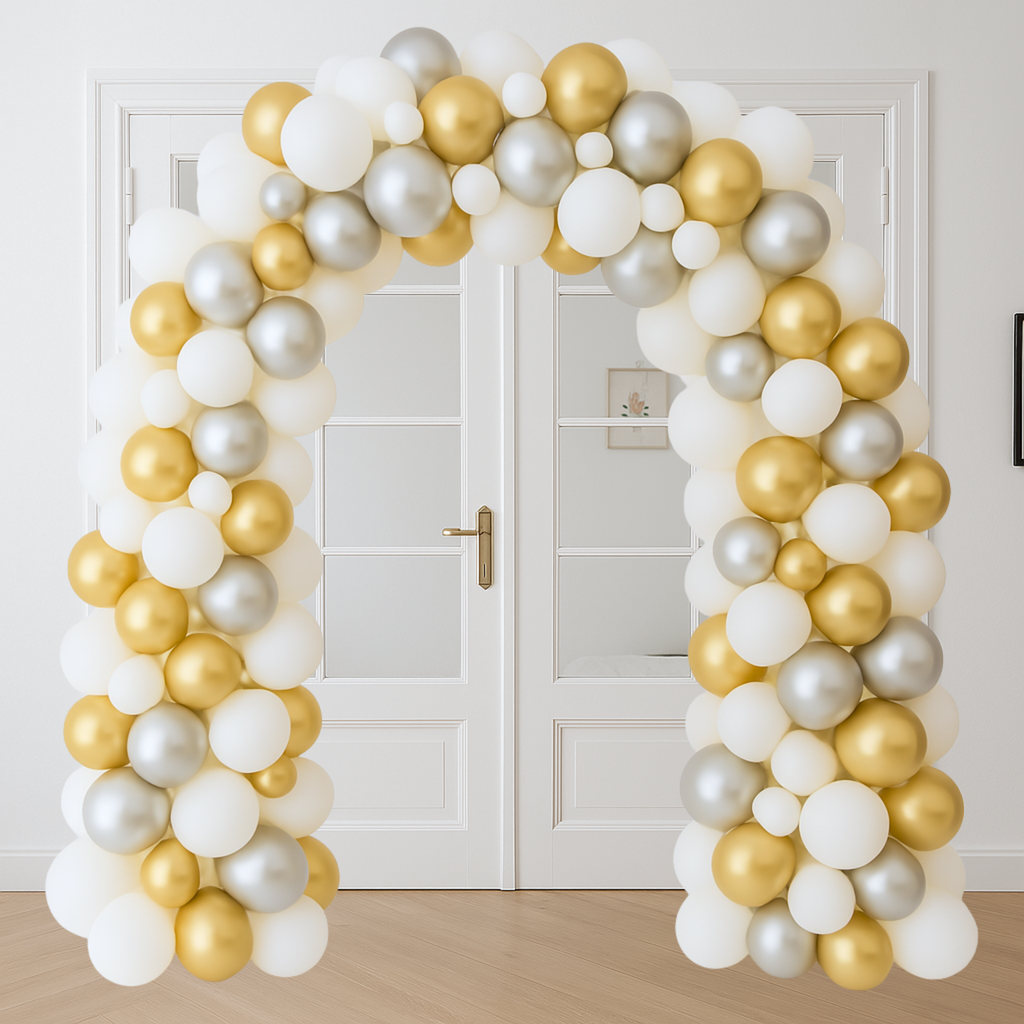Metallic Ready-Made Balloon Arch Delivered – BalloonFactory.ie