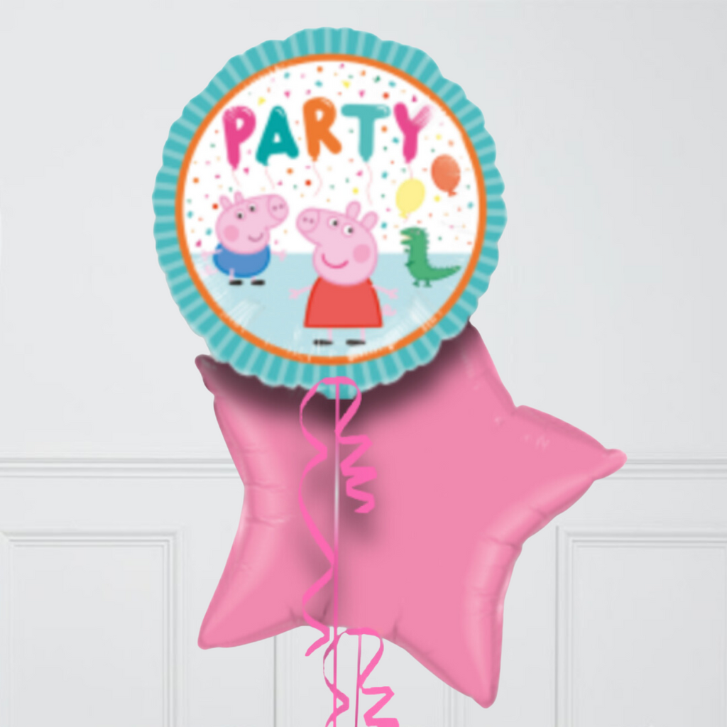 Peppa Pig Inflated Balloon Package - Balloons-In-A-Box Delivered ...