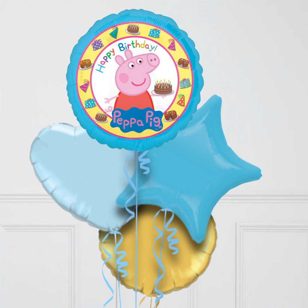 Peppa Pig Inflated Foil Balloon Bunch | Balloonfactory.ie ...