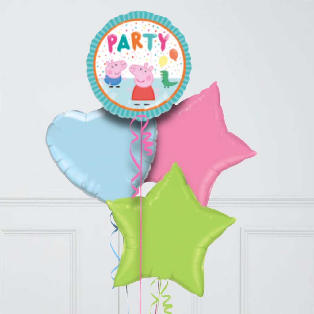Peppa Pig Inflated Balloon Package - Balloons-In-A-Box Delivered ...
