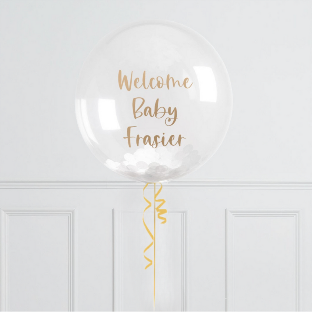 Personalised Welcome Baby Confetti Balloon Delivered – BalloonFactory.ie