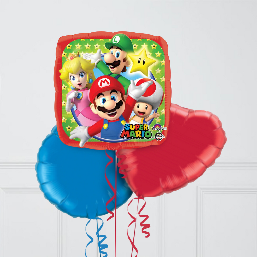 Super Mario & Friends Inflated Foil Balloon Bunch | Balloonfactory.ie ...