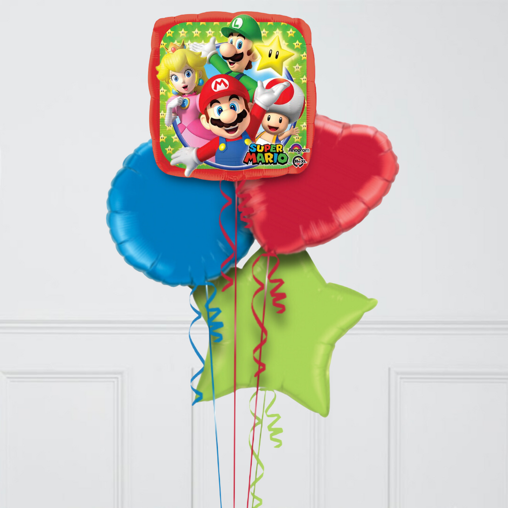 Super Mario & Friends Inflated Foil Balloon Bunch | Balloonfactory.ie ...