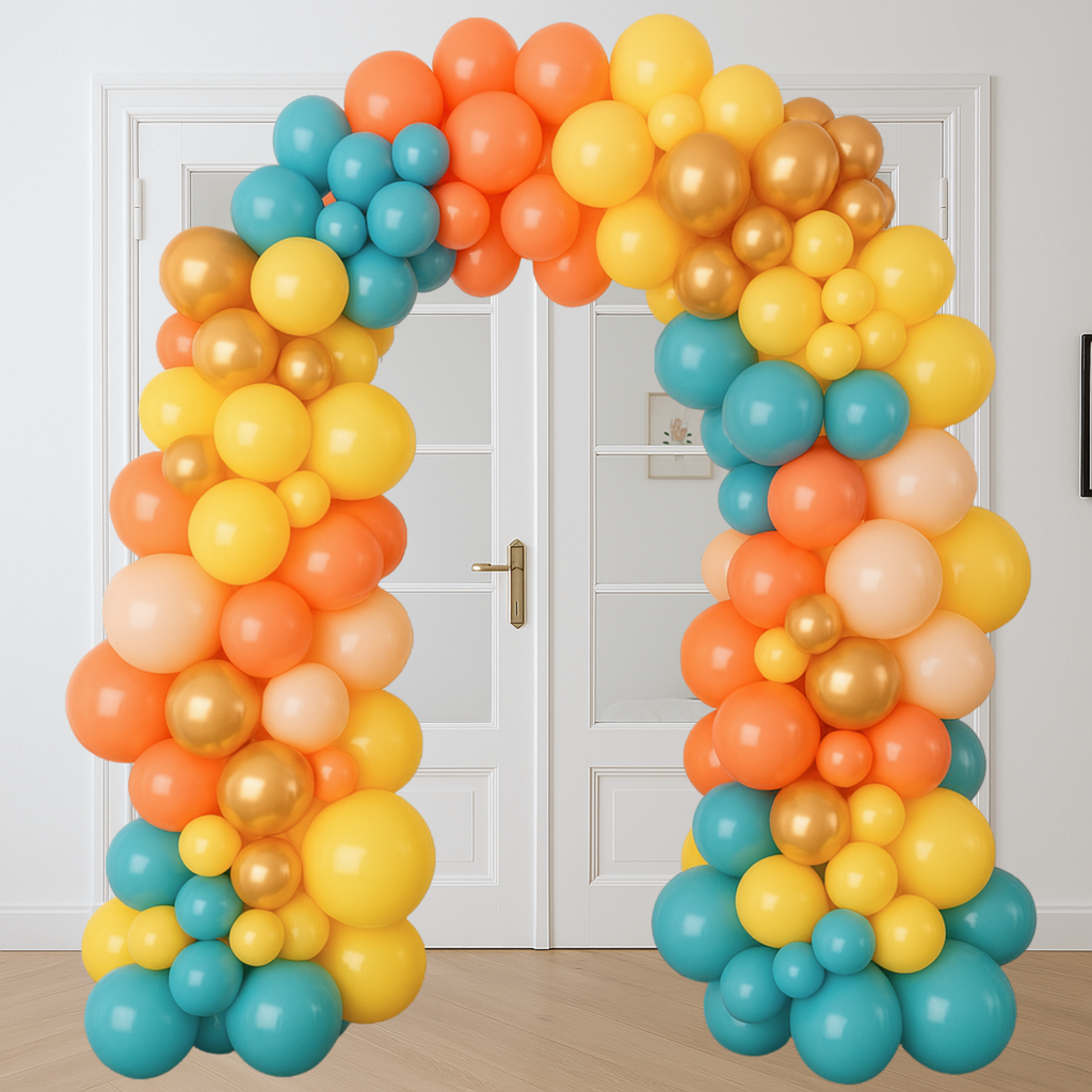 Tropical Sunset Ready-Made Balloon Arch | Balloonfactory.ie ...