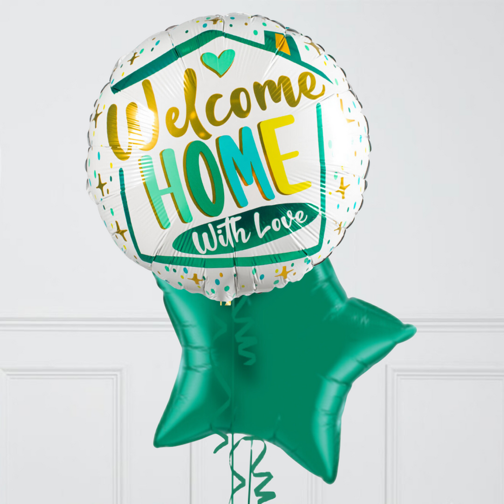 Welcome Home with Love Hearts Inflated Foil Balloon Bunch ...